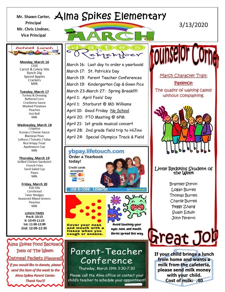 Weekly Newsletter | Pocahontas Elementary School