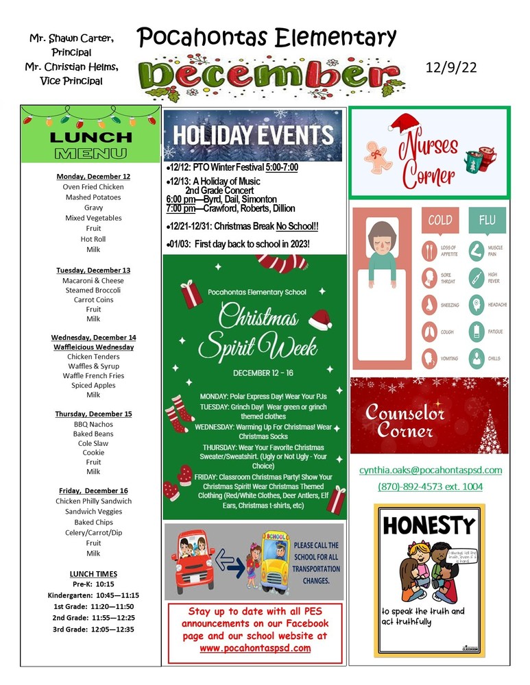 Weekly Newsletter | Pocahontas Elementary School