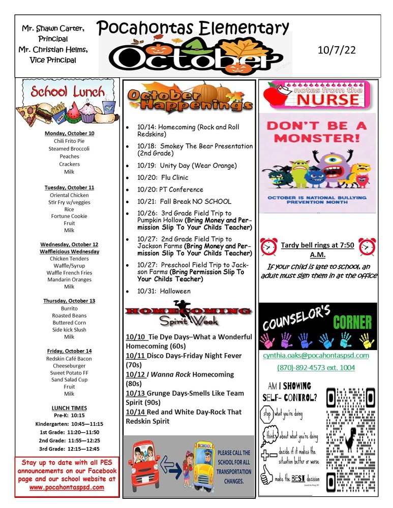 Weekly Newsletter | Pocahontas Elementary School