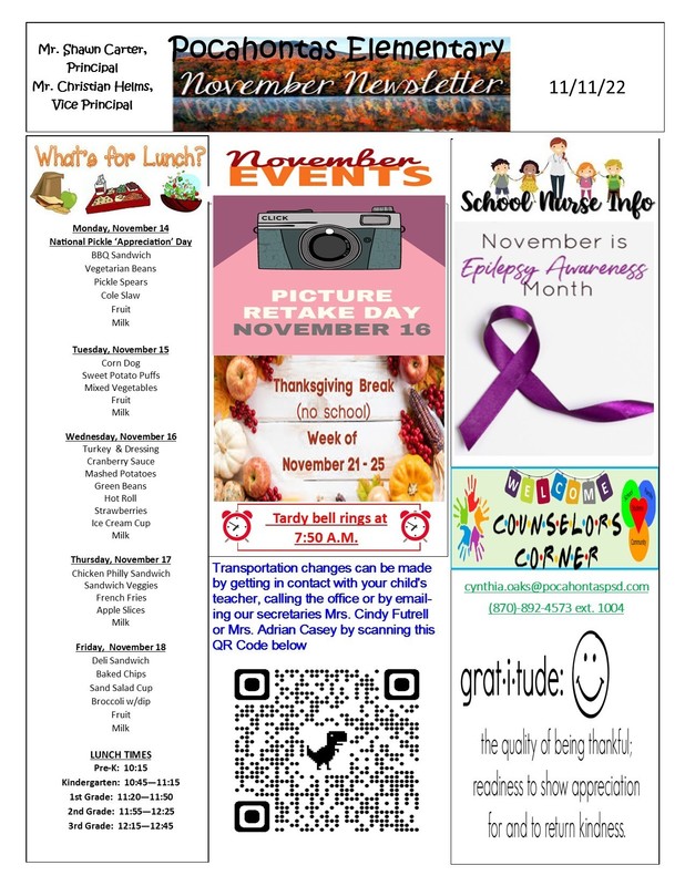 Weekly Newsletter | Pocahontas Elementary School